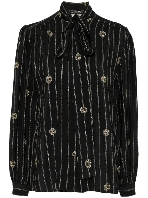 Elie Saab Metallic Pinstripe Shirt