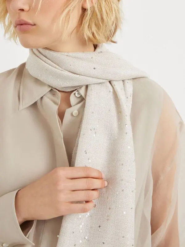 Brunello Cucinelli Sequin-embellished Scarf