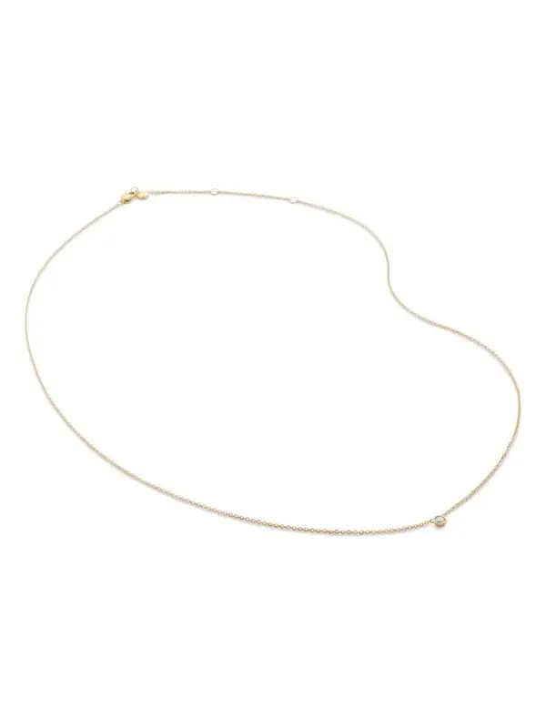 Monica Vinader Mini Diamond Vermeil Necklace - Gold