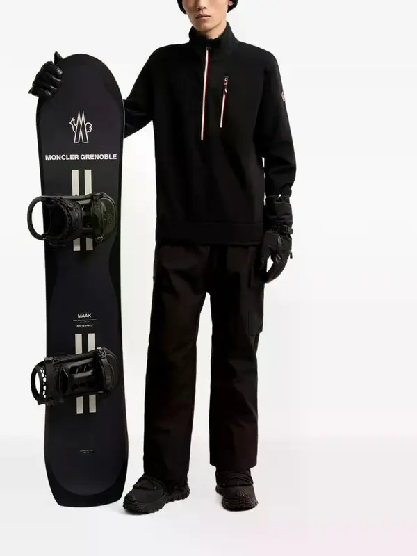 Moncler Embroidered Logo High Neck Sweater