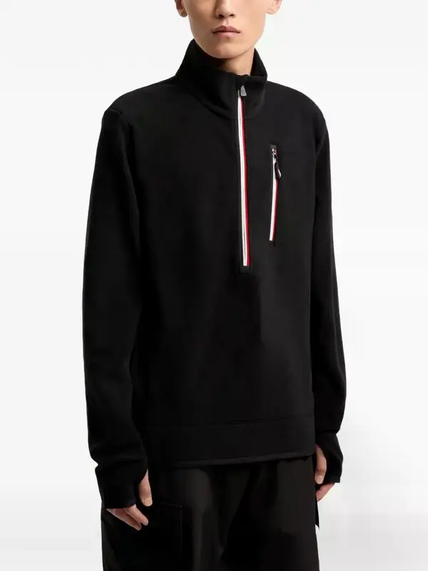 Moncler Embroidered Logo High Neck Sweater