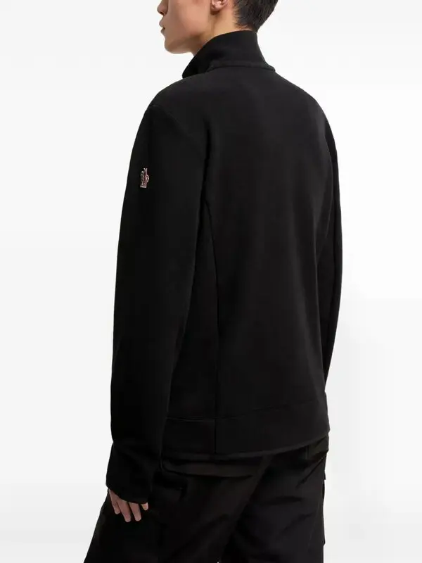 Moncler Embroidered Logo High Neck Sweater