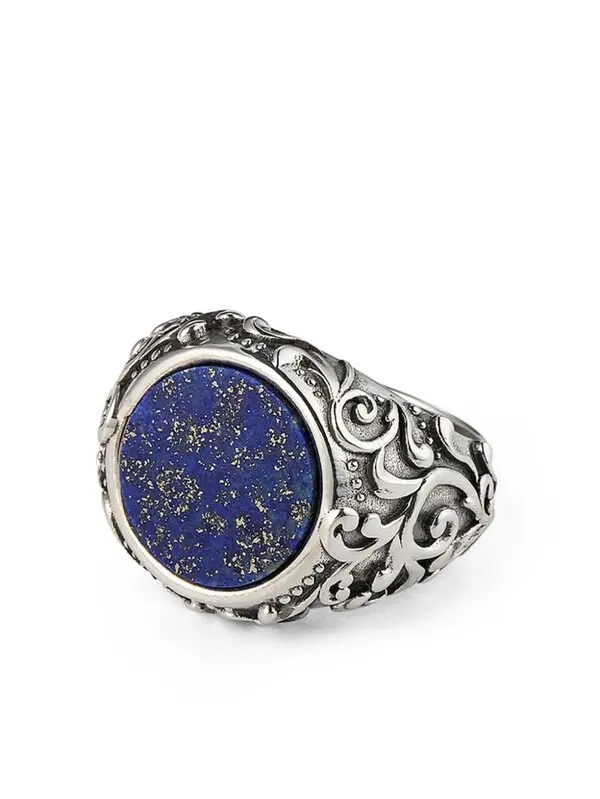 Emanuele Bicocchi Arabesque Stone Ring - Silver
