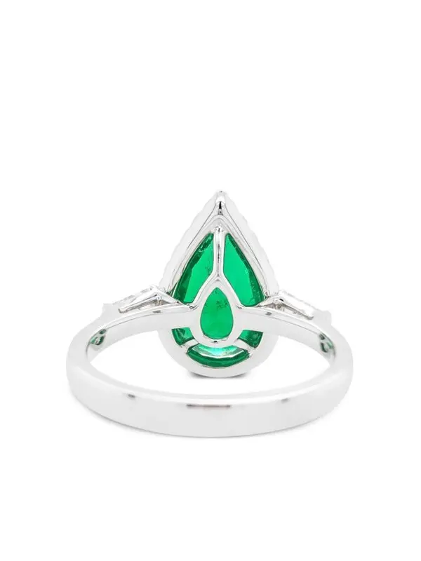 HYT JEWELRY 18k Gold Diamond And Emerald Ring - White
