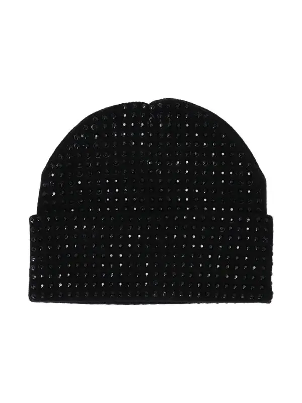 Kurt Geiger Crystal-Embellished Eagle Beanie In Black - 30  display picture 3