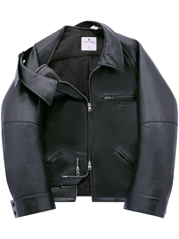 COURREGES Leather Biker Jacket