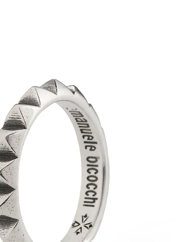 Emanuele Bicocchi Pyramid Band Ring - Silver
