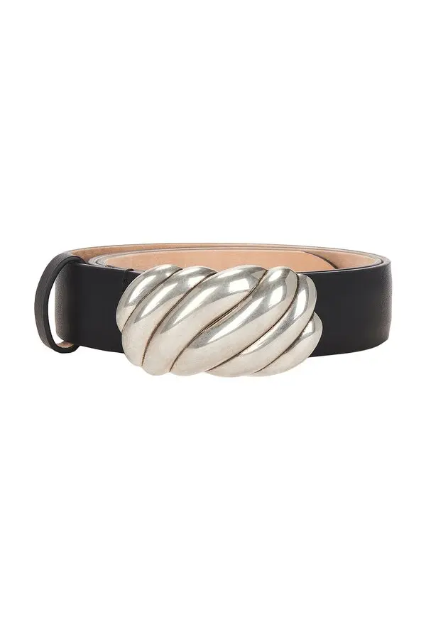 Jenni Kayne Leather Jules Belt In Black & Silver - 40% Off  display picture 3