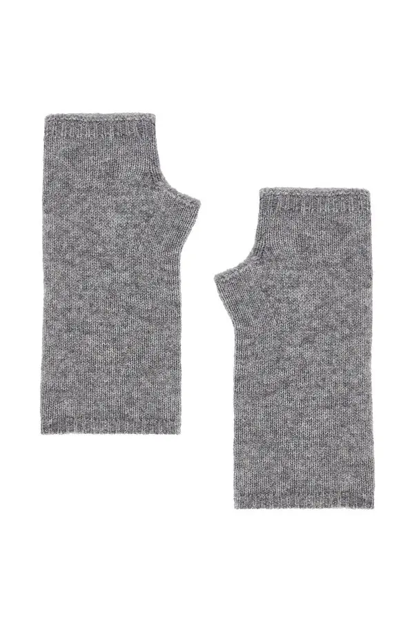 Jenni Kayne Fingerless Cashmere Gloves - Grey