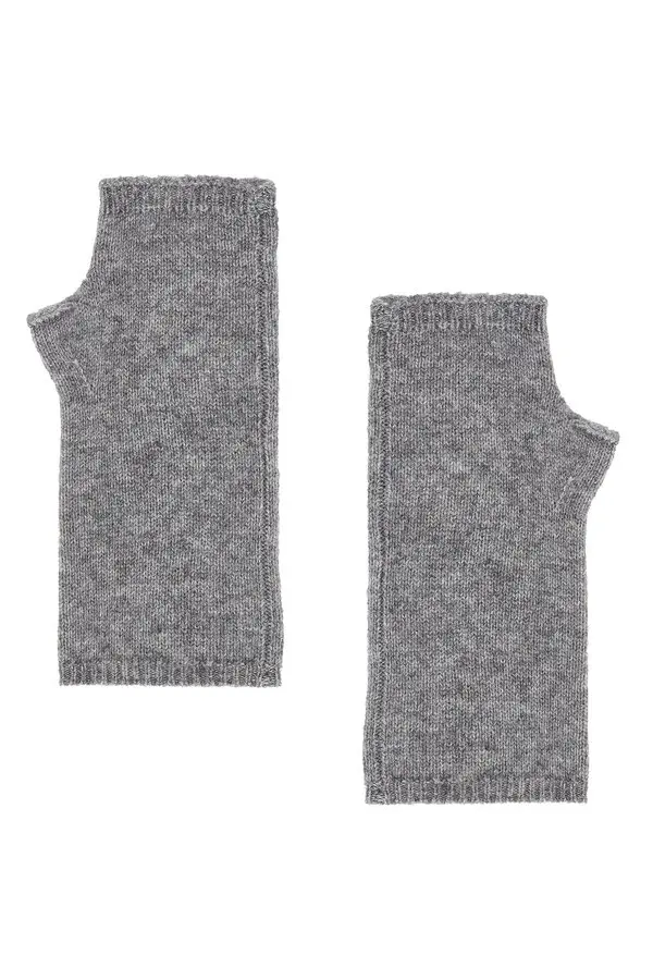 Jenni Kayne Fingerless Cashmere Gloves - Grey