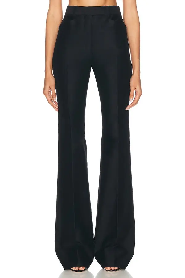 TOM FORD Tailored Wide Leg Pant - Black