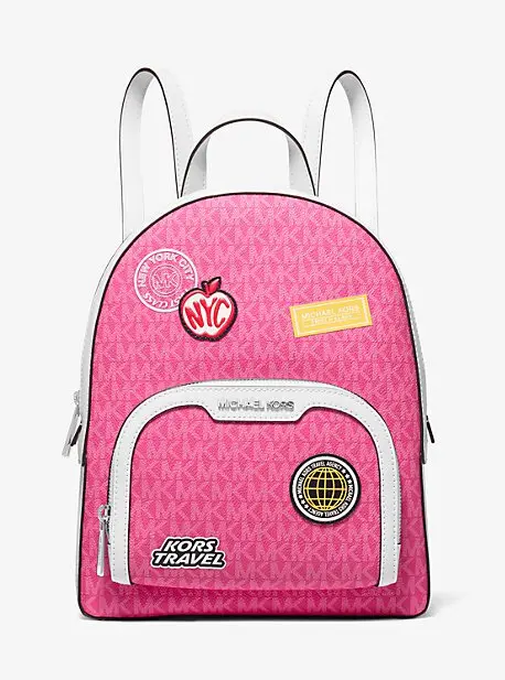 Michael Kors Embellished Signature Logo Backpack In Pink  display picture 3