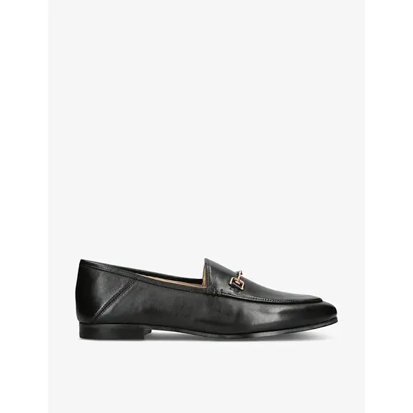 Sam Edelman Loraine Almond-toe Leather Loafers - Black