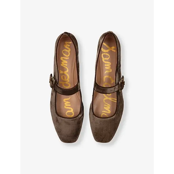 Sam Edelman Michaela Velvet Ballet Flats - Pale Green