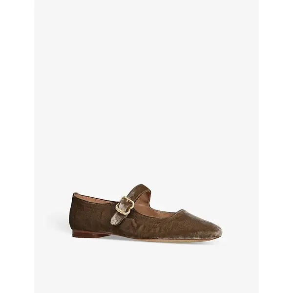 Sam Edelman Michaela Velvet Ballet Flats - Pale Green