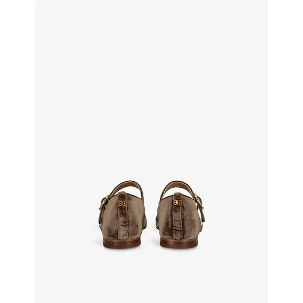 Sam Edelman Michaela Velvet Ballet Flats - Pale Green
