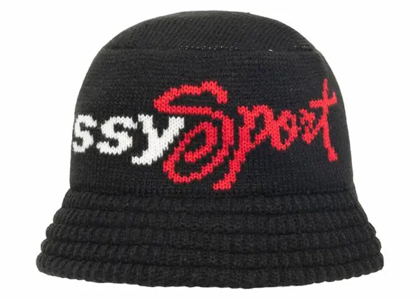 StÜssy Knit Sport Bucket Hat - Black
