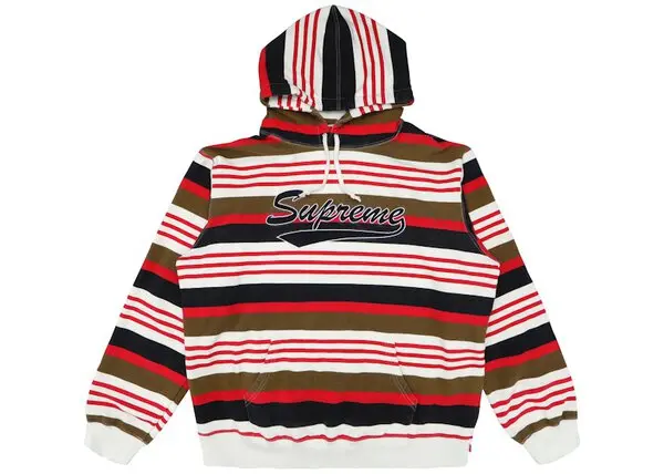 Supreme Striped Hooded Sweatshirt