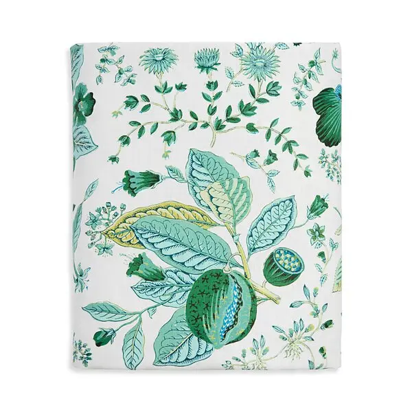 MATOUK Pomegranate Linen Fitted Sheet, Queen Exclusive - Green- Exclusive