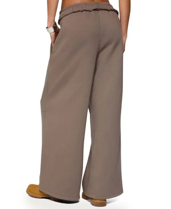 EDIKTED Kori Oversized Sweatpants - Brown