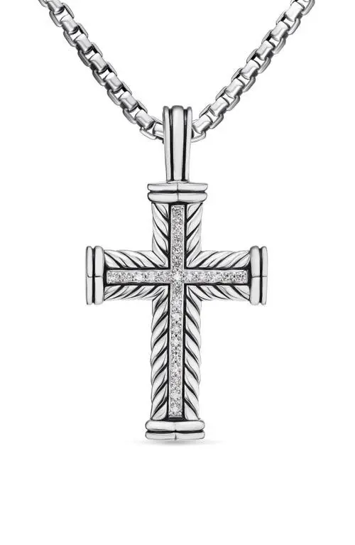 David Yurman Chevron Cross Pendant - Sterling Silver