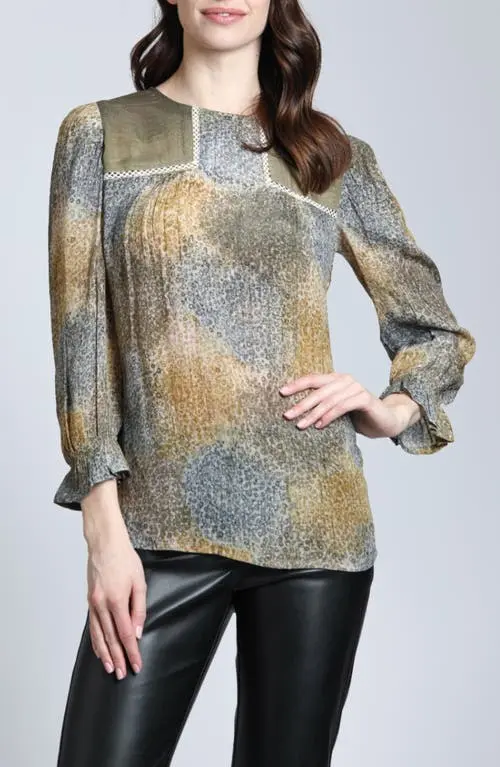 APNY Mixed Media Peasant Top