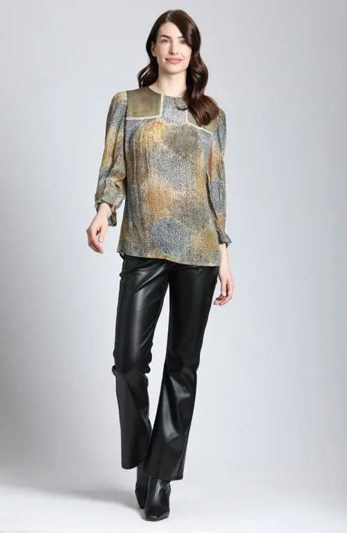APNY Mixed Media Peasant Top