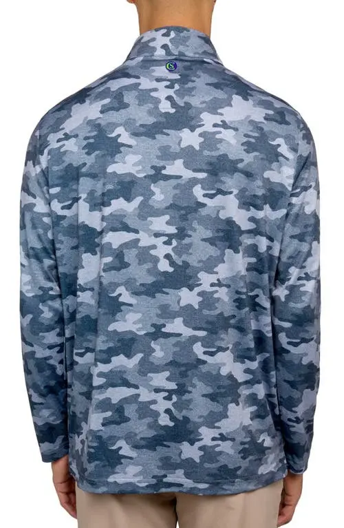 CON.STRUCT Camo Print Performance Quarter Zip - Multi