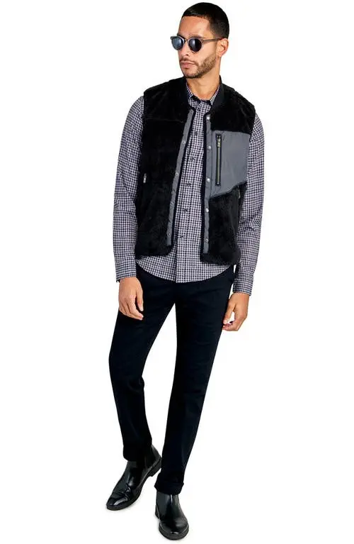 BROOKLYN BRIGADE Fuzzy Vest - Black