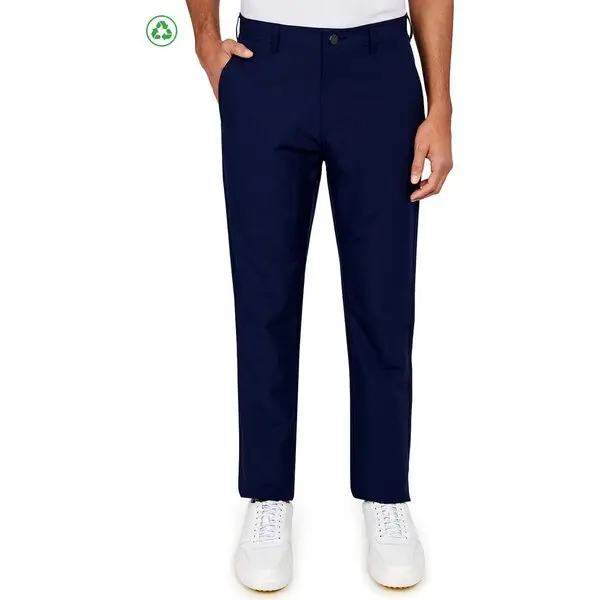 CON.STRUCT Solid Flat Front Performance Pants - Midnight