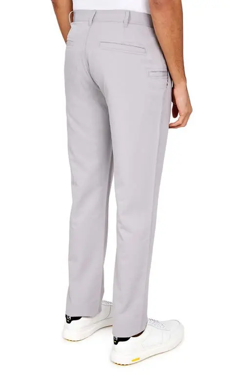 CON.STRUCT Regular Fit Solid Flat Front Performance Golf Pants - Stone