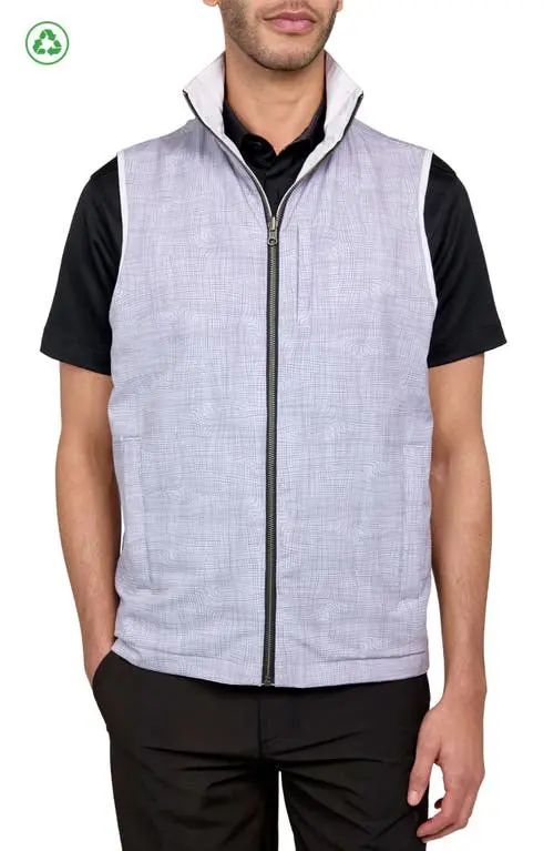 CON.STRUCT Regular Fit Wavy Print Reversible Performance Vest - Grey