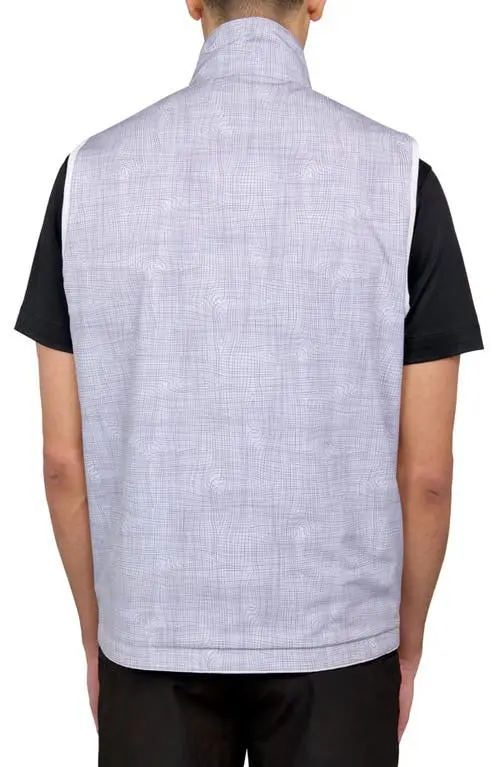 CON.STRUCT Regular Fit Wavy Print Reversible Performance Vest - Grey