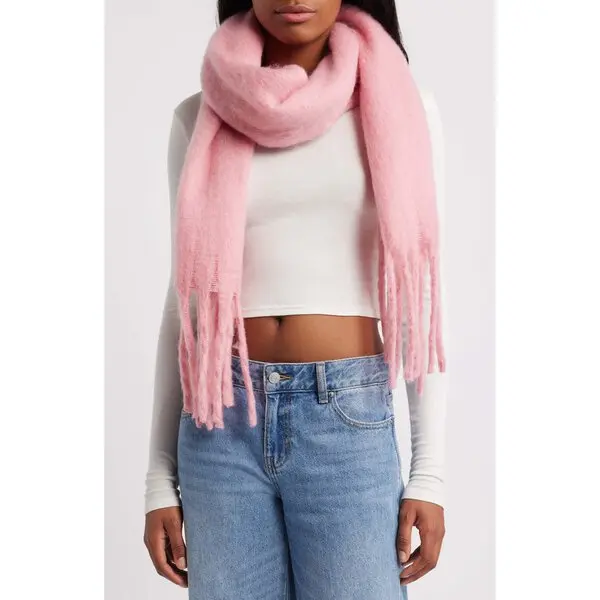 Bp. Fringe Blanket Scarf - Pink Shore