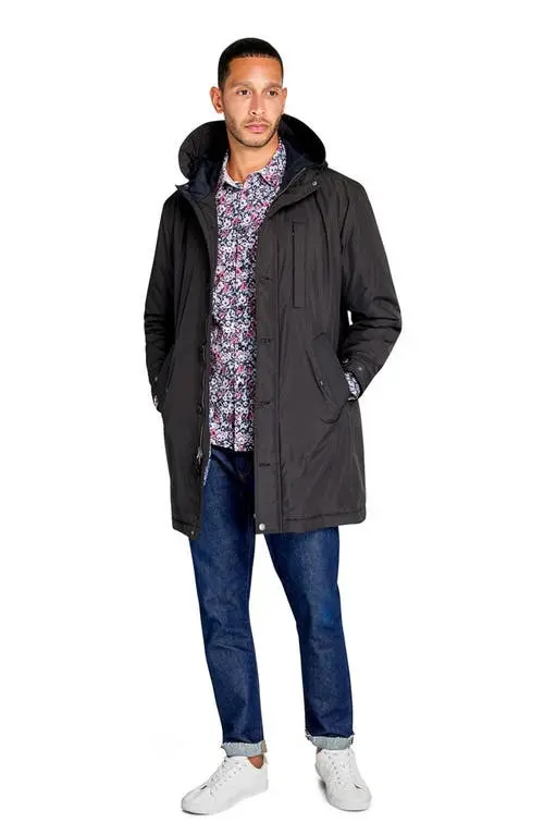 BROOKLYN BRIGADE Solid Recycled Utility Parka - Black