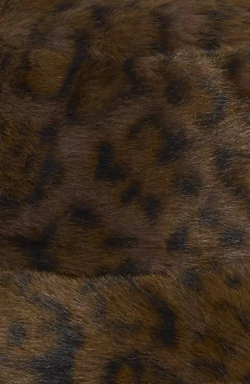 Bp. Faux Fur Bucket Hat - Brown Leopard