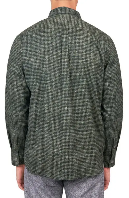 BROOKLYN BRIGADE Dot Geo Cotton Stretch Shirt Jacket - Green
