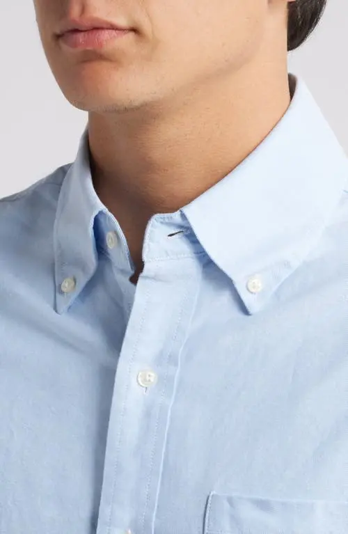 SCHOTT Button-down Oxford Shirt - Blue