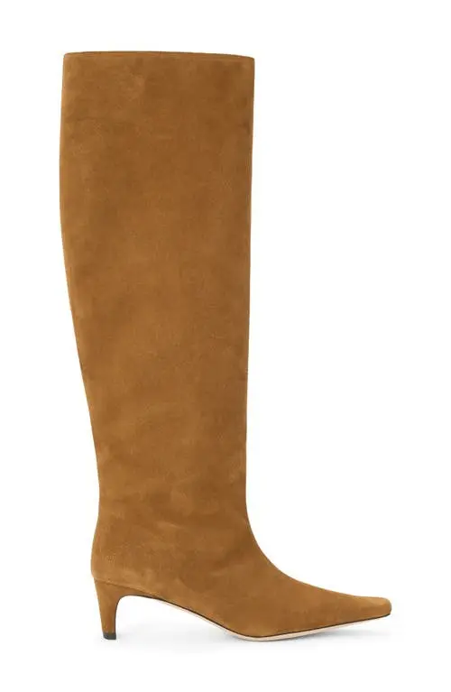 Staud Wide Shaft Wally Knee High Boots - Tan