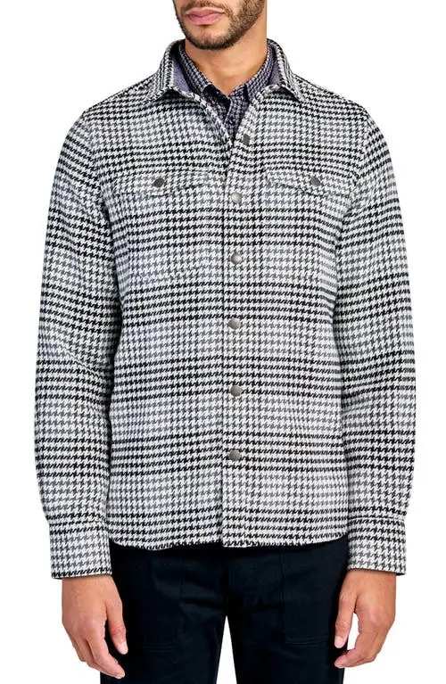 BROOKLYN BRIGADE Houndstooth Printed Shirt Jacket