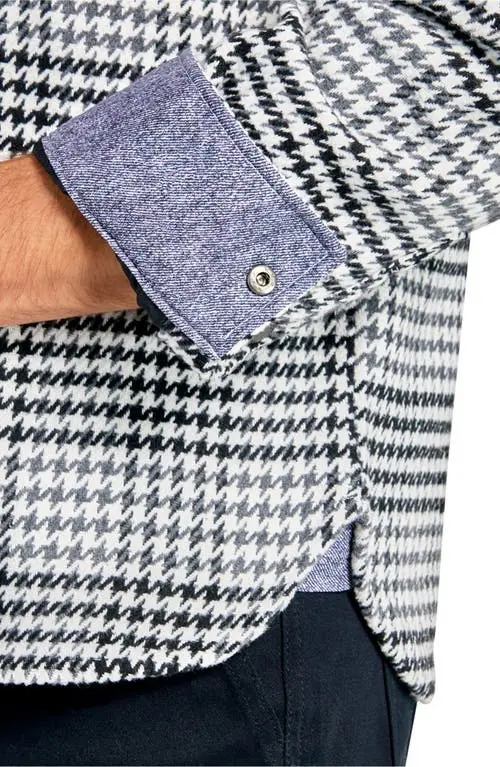 BROOKLYN BRIGADE Houndstooth Printed Shirt Jacket