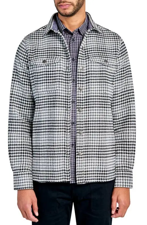 BROOKLYN BRIGADE Houndstooth Printed Shirt Jacket