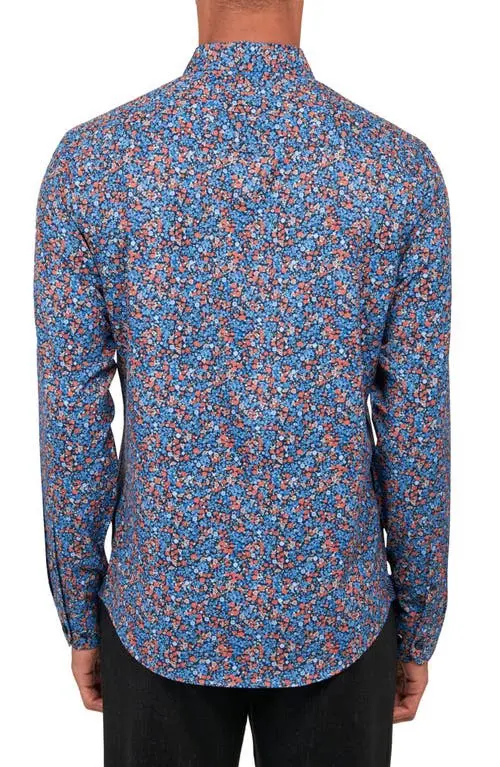 BROOKLYN BRIGADE Slim Fit Liberty Floral Recycled 4-way Stretch Performance Long Sleeve Shirt - Multi