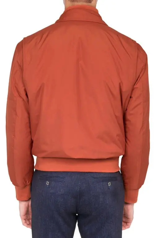 BROOKLYN BRIGADE Solid Water Repellent Bomber Jacket - Orange