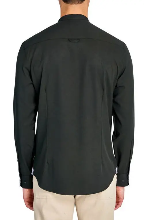 BROOKLYN BRIGADE Recycled Performance Stand Collar Shirt