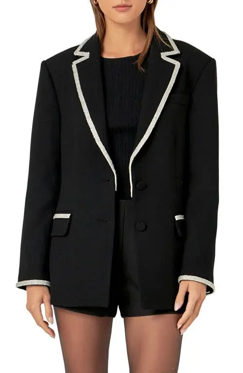 English Factory Rhinestone Trimmed Jacket