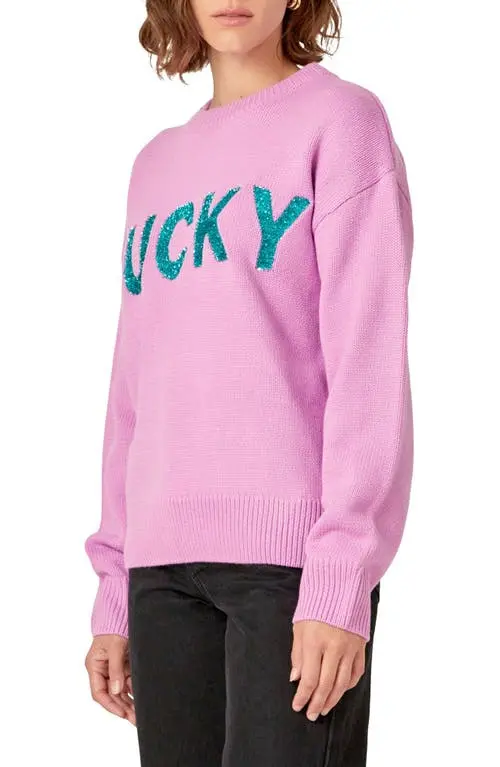English Factory Glitter Lettering Sweater