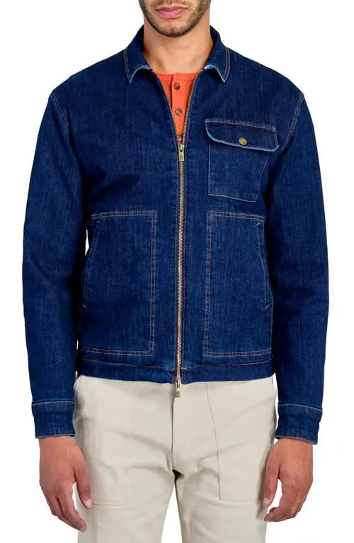 BROOKLYN BRIGADE Slim Fit Utility Work Jacket - Navy
