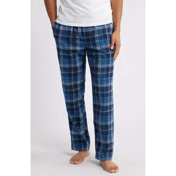 Majestic International Country Flannel Pajama Pants - Blue Plaid