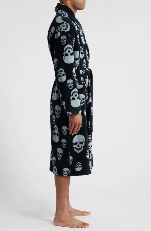 Majestic International High Note Print Plush Shawl Robe